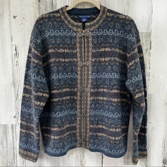 Eagles Eye | Sweaters | Eagles Eye Vintage Fair Isle Cardigan Wool ...